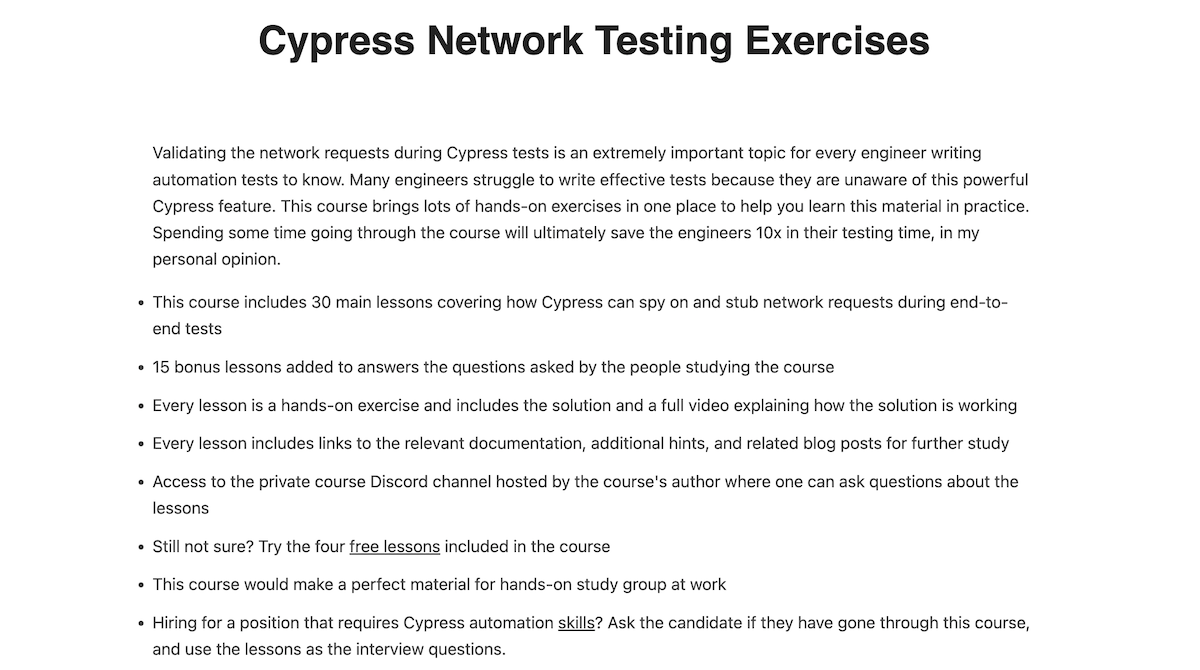 Cypress.tips Network Course Cypress.tips Network Course